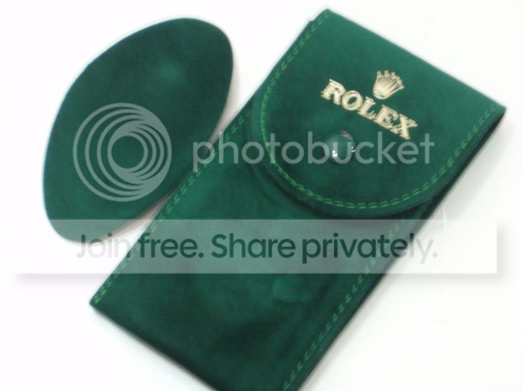 WatchNet: Trading Post => New Genuine ROLEX Green Suede Watch Pouch ...